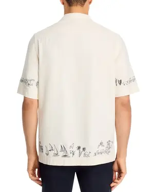 Paul Smith Embroidered Short Sleeve Shirt - Ivory