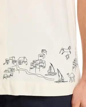 Paul Smith Embroidered Short Sleeve Shirt - Ivory