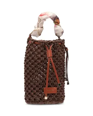 Farm Rio Medium Macrame Shoulder Bag - Walnut
