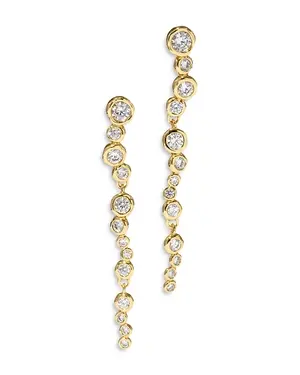 Alexis Bittar Asterales Cubic Zirconia Cascading Linear Drop Earrings - Gold