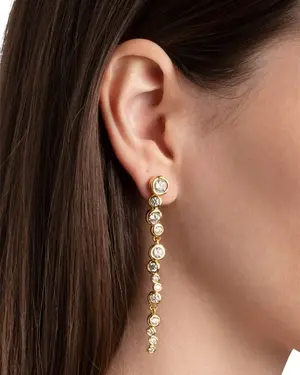 Alexis Bittar Asterales Cubic Zirconia Cascading Linear Drop Earrings