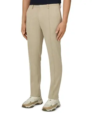 Boggi Milano Regular Fit Cotton Blend Jersey Trousers - Beige
