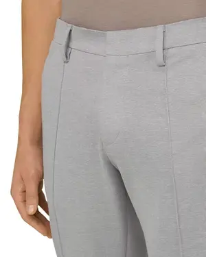 Boggi Milano Regular Fit Cotton Blend Jersey Trousers - Grey