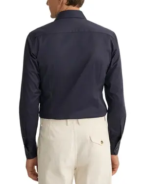 Eton Slim Fit Solid Signature Twill Shirt - Navy