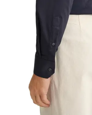 Eton Slim Fit Solid Signature Twill Shirt - Navy