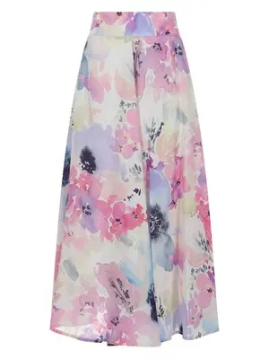 120% Lino Linen Long Skirt