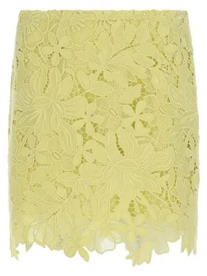 Sportmax Macramé Mini Skirt - Yellow