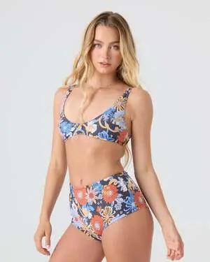 Roxy Soul Flower Scoop Bralette Bikini Top
