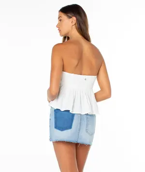Roxy Ventura Tube Top - Cloud Dancer Solid