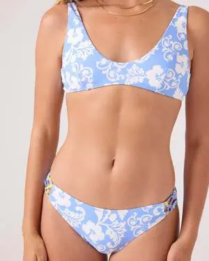 Roxy Fixed Lace Hipster Full Bikini Bottom - Blugreen