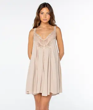 Roxy Sunswept Mini Dress - Doeskin Solid