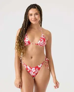 Roxy Days Of Summer Tiki Triangle Bikini Top - Ivoryred