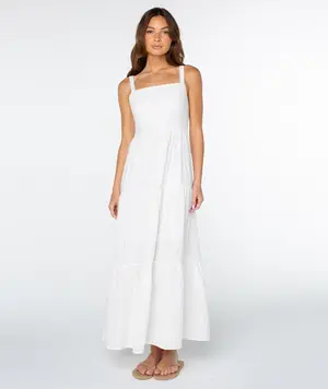 Roxy Clearwater Maxi Dress - Cloud Dancer Solid