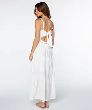 Roxy Clearwater Maxi Dress - Cloud Dancer Solid
