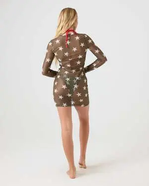 Roxy Star Daze Long Sleeve Mesh Dress