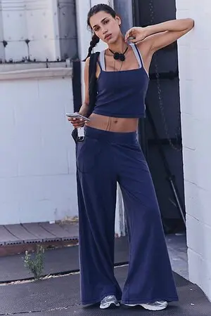 Free People Hot Shot Strappy Set Midnight Navy