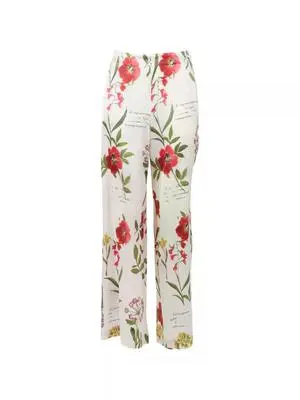 SHIRTAPORTER Floral-print Palazzo Trousers - Neutrals