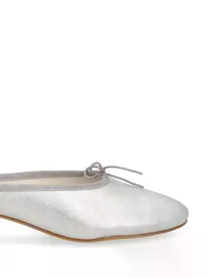 Repetto Bow-detail Mules - Silver