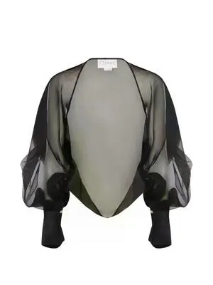 GENNY Silk Cropped Blouse