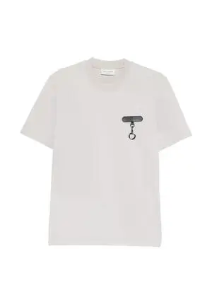 YES LONDON Round-neck Charm-detail T-shirt - Grey