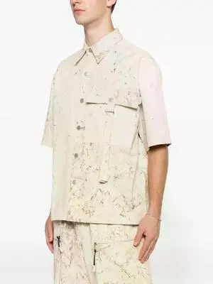 YES LONDON Marbled-print Pocket Shirt