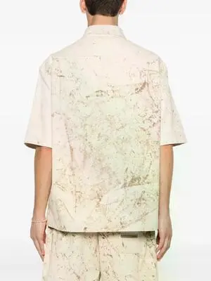 YES LONDON Marbled-print Pocket Shirt