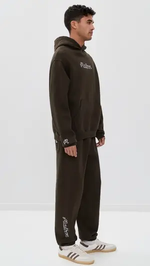 MALBON Fleece Hoodie - Brown