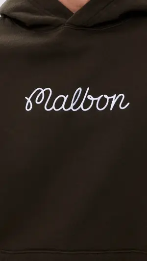 MALBON Fleece Hoodie - Brown