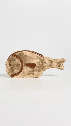 Staud Pesce Clutch - Natural/tan
