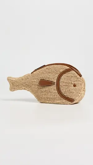 Staud Pesce Clutch - Natural/tan