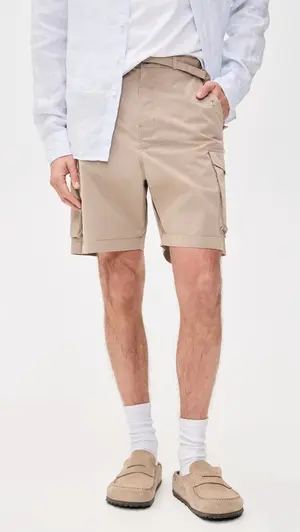 Paul Smith Belted Cargo Shorts - Tan