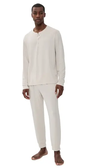 Eberjey Henry Long Pajama Set - Moonstruck