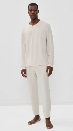 Eberjey Henry Long Pajama Set - Moonstruck
