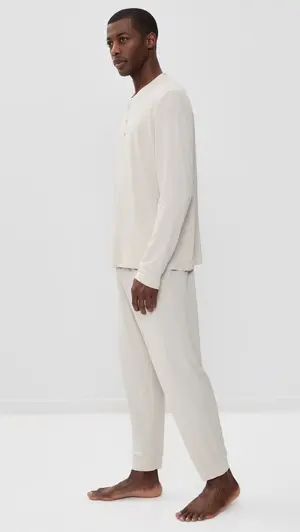 Eberjey Henry Long Pajama Set - Moonstruck
