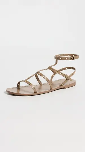 Cinq À Sept Ariella Strappy Grommet Sandals - Brown Sugar
