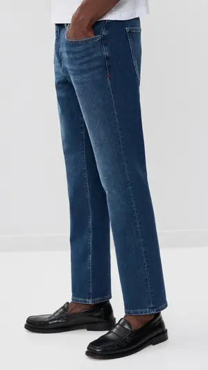 Warp + Weft Ord Straight Knit Jeans - Forget Me Not
