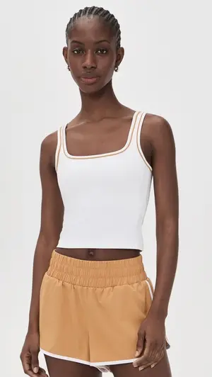 Varley Barney Piped Tank - White/apple Cinnamon