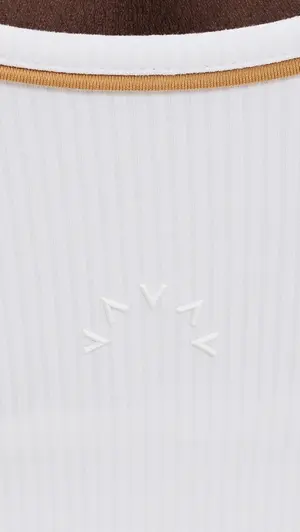Varley Barney Piped Tank - White/apple Cinnamon