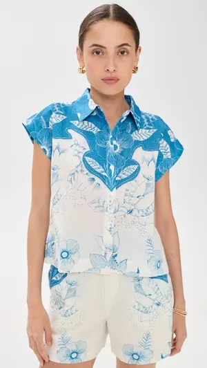 CLEOBELLA Simone Tropical Print Blouse