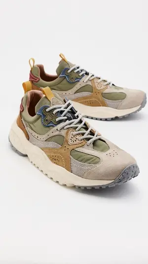 FLOWER MOUNTAIN Wave Sneakers - Taupe Khaki