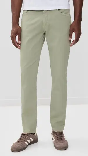 Warp + Weft Slim Twill Pants - Fossil