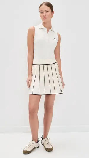 MALBON Aurora Stripe Skort - Cream