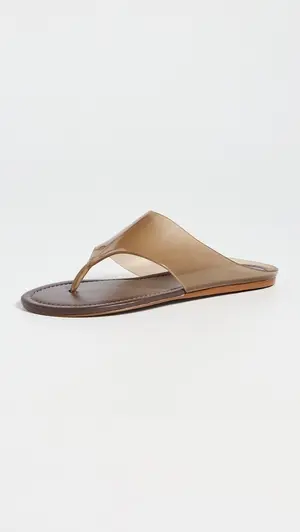 Farm Rio Jelly Flat Thong Sandals - Walnut