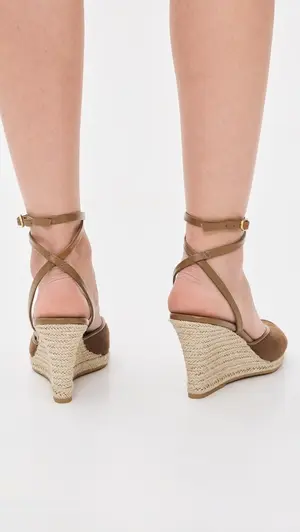 Veronica Beard Pasina Wedge Espadrilles - Chestnut