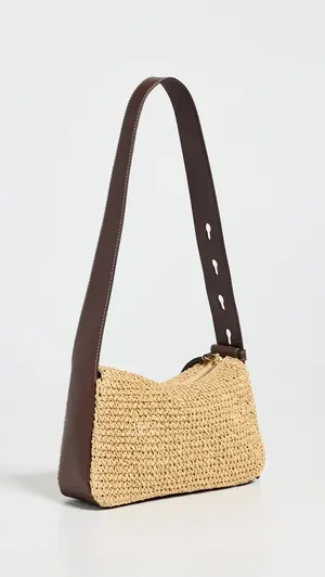 Tory Burch Romy Woven Small Shoulder Bag - Natural