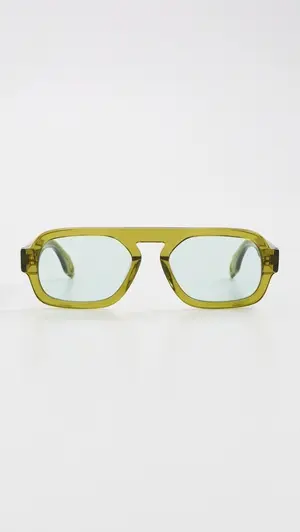 ELISA JOHNSON Jane Mini Sunglasses - Olive Green