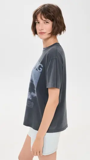 ANINE BING Cade Palms Tee - Washed Grey