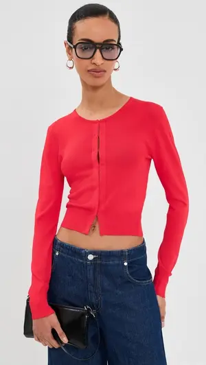 Brandon Maxwell Ellery Viscose Shrunken Cardigan