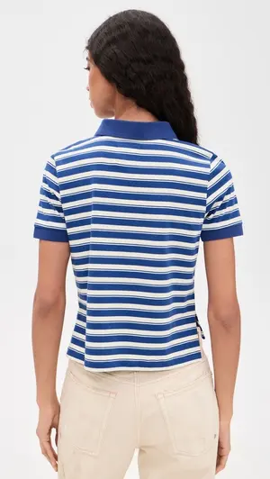 Denimist Shrunken Polo - Blue Stripe Multi
