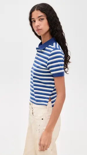 Denimist Shrunken Polo - Blue Stripe Multi